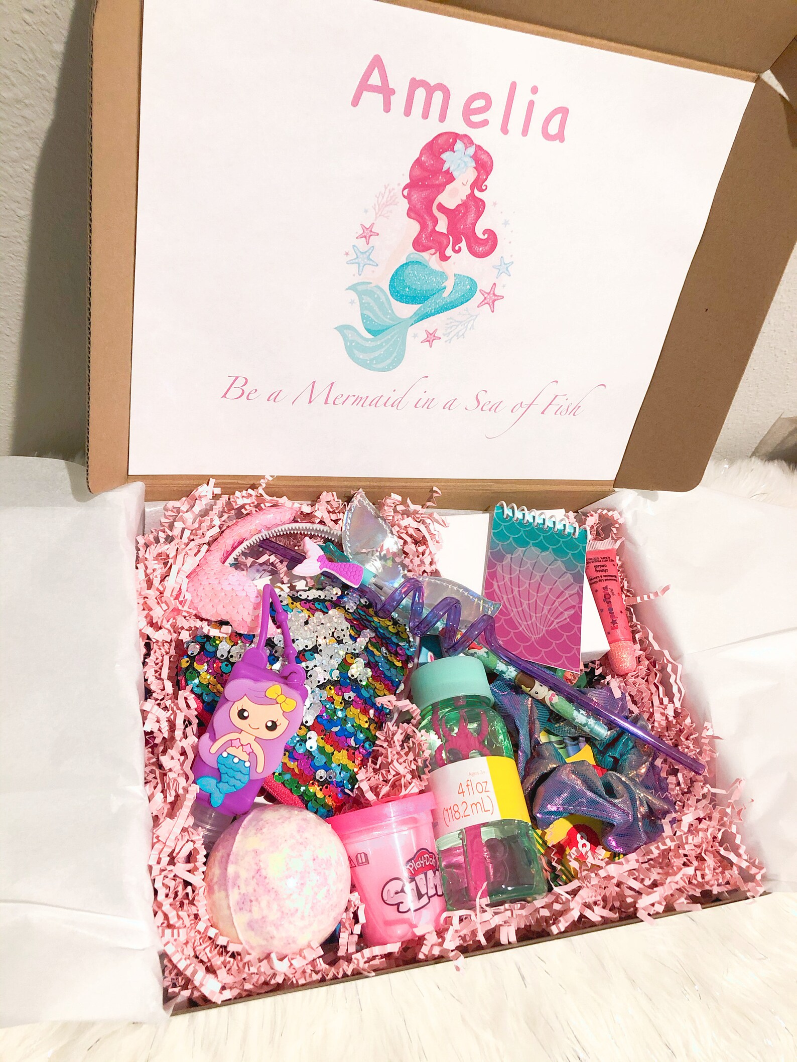 Mermaid Gift Box Gift Box for Kids Birthday Box Gift for - Etsy
