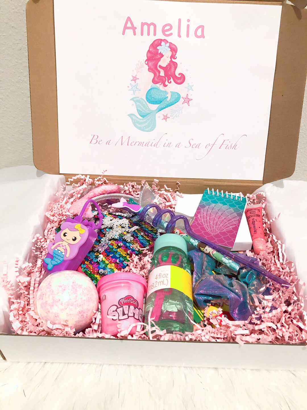 Mermaid Gift Box, Gift Box for Kids, Birthday Box, Gift for Girl ...