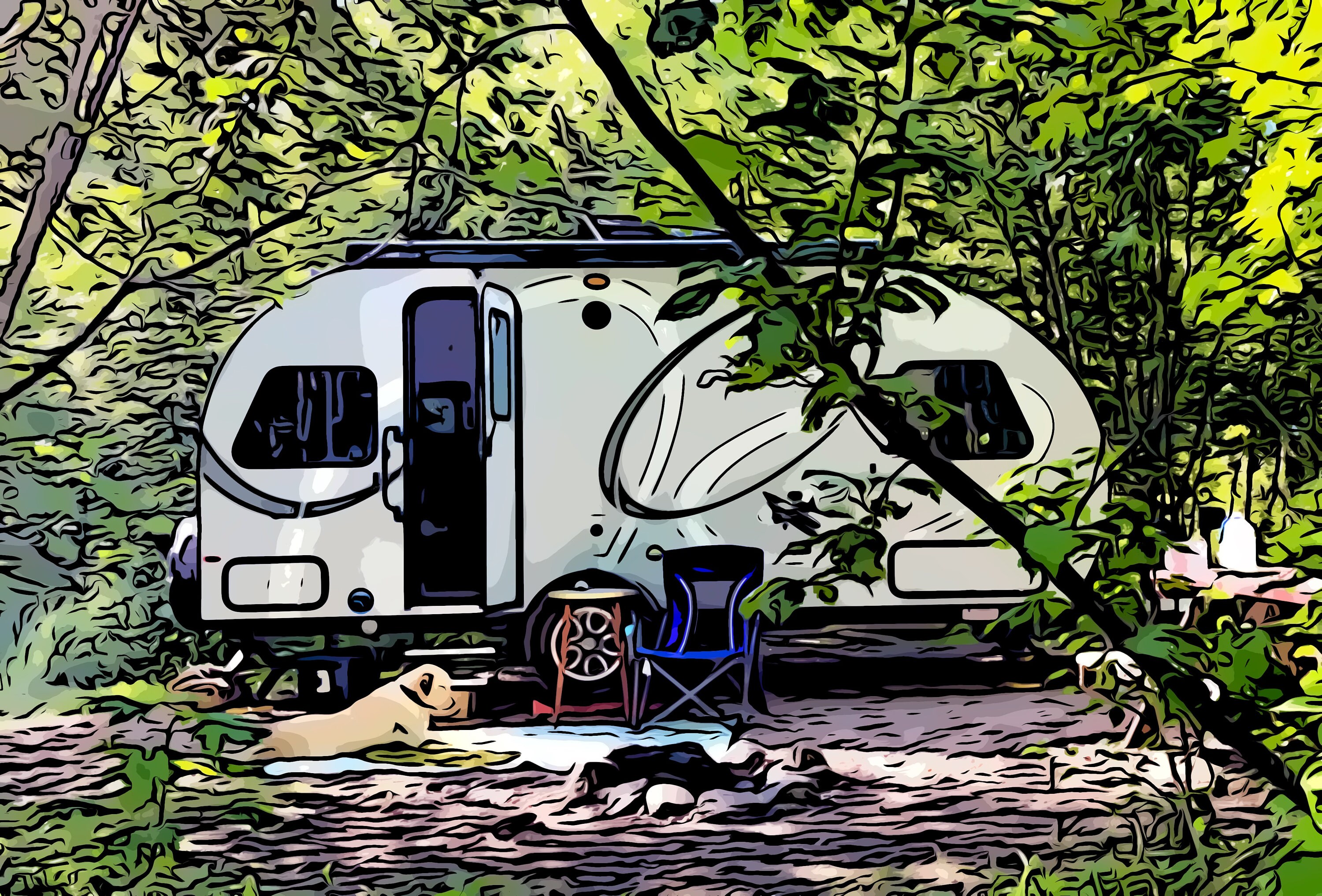 R Pod Camper Camping Travel Wander Outdoors Sticker | Etsy