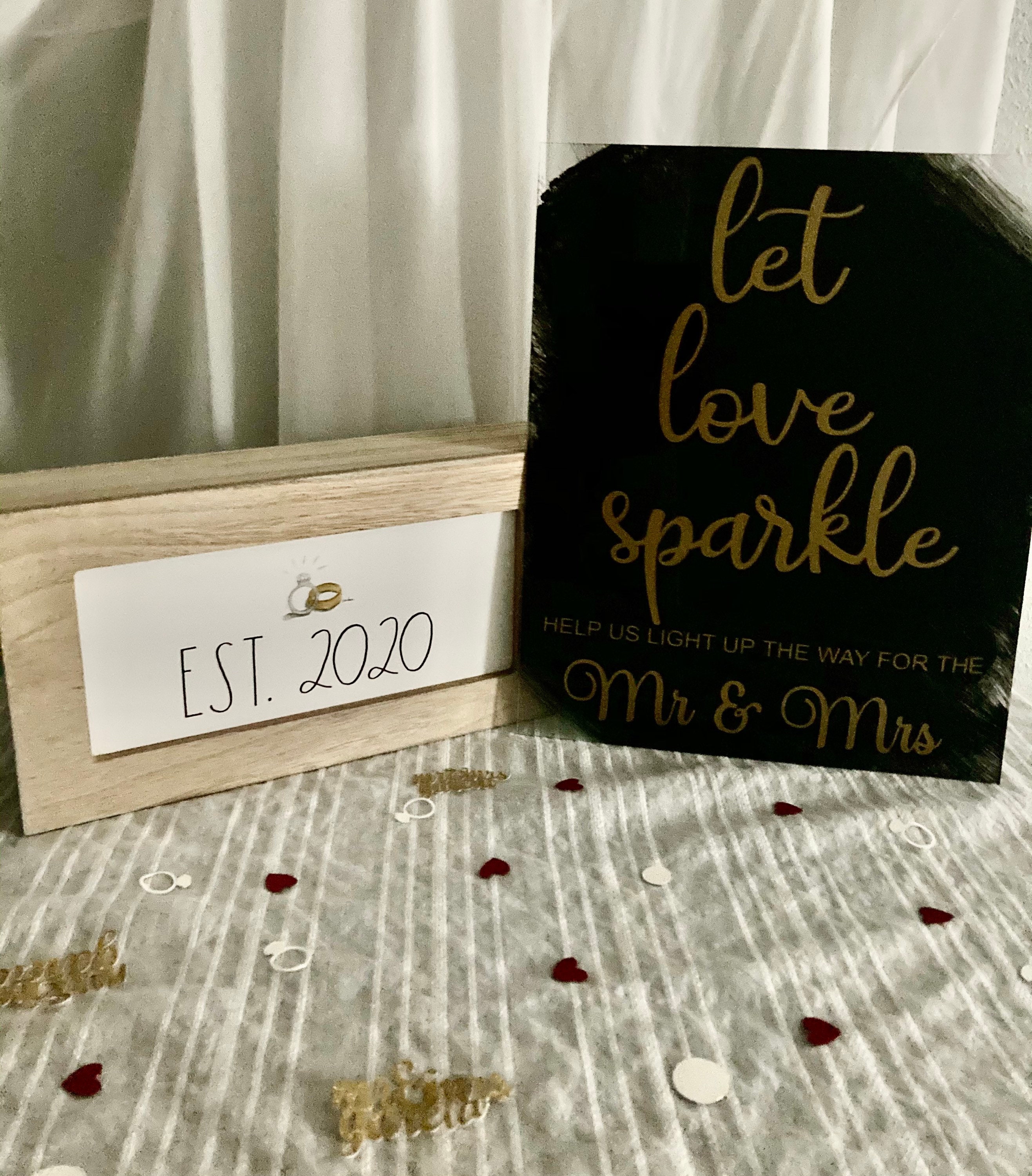Sparkler Send off Sign/black and Gold Acrylic Sign/wedding Send off ...