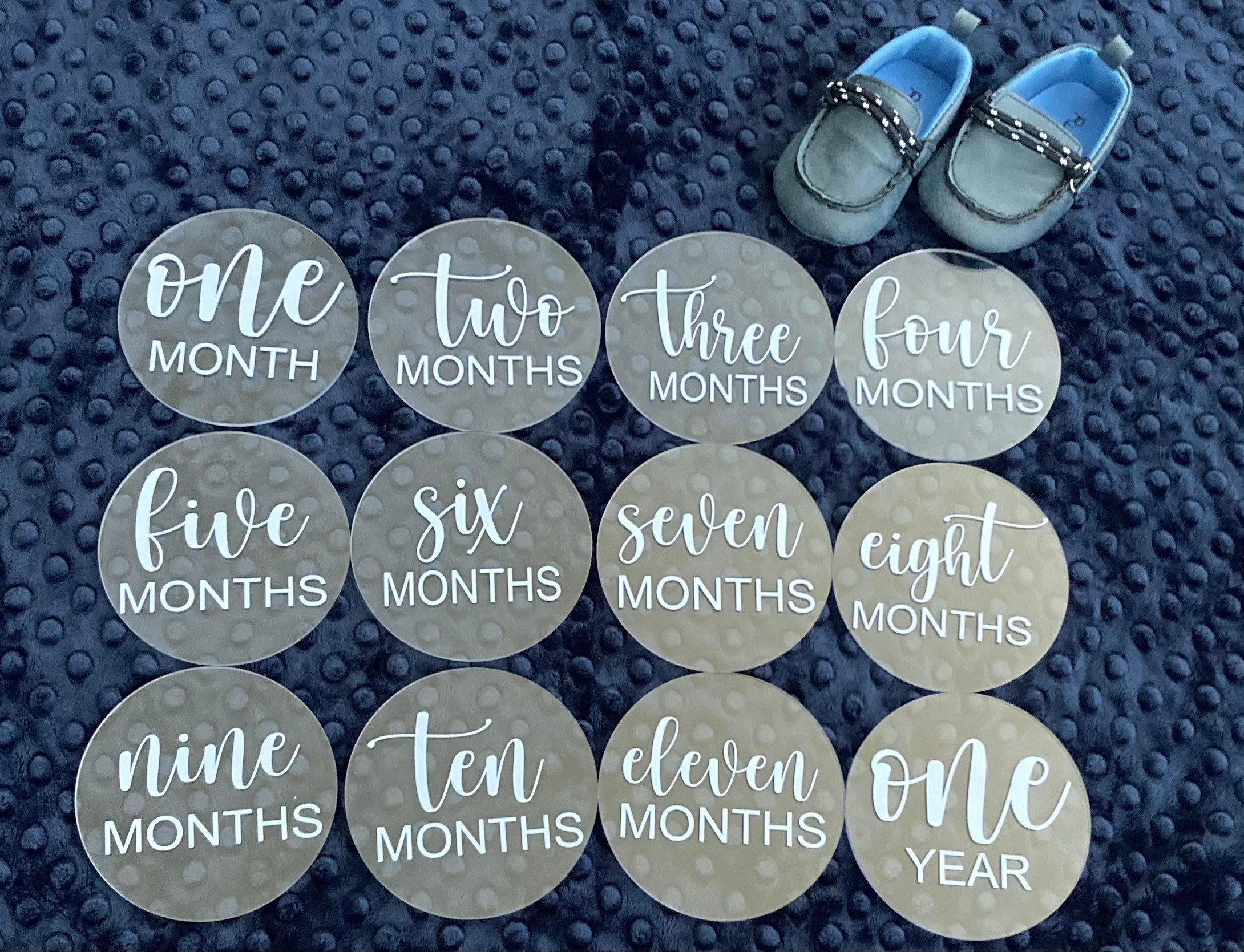 Acrylic Baby Monthly Milestone| Clear Acrylic Disc| Baby Milestone Disc ...