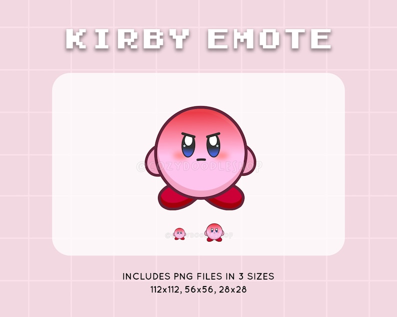 Kirby Emote | Kirby Mad Angry Rage | Twitch Discord - Etsy