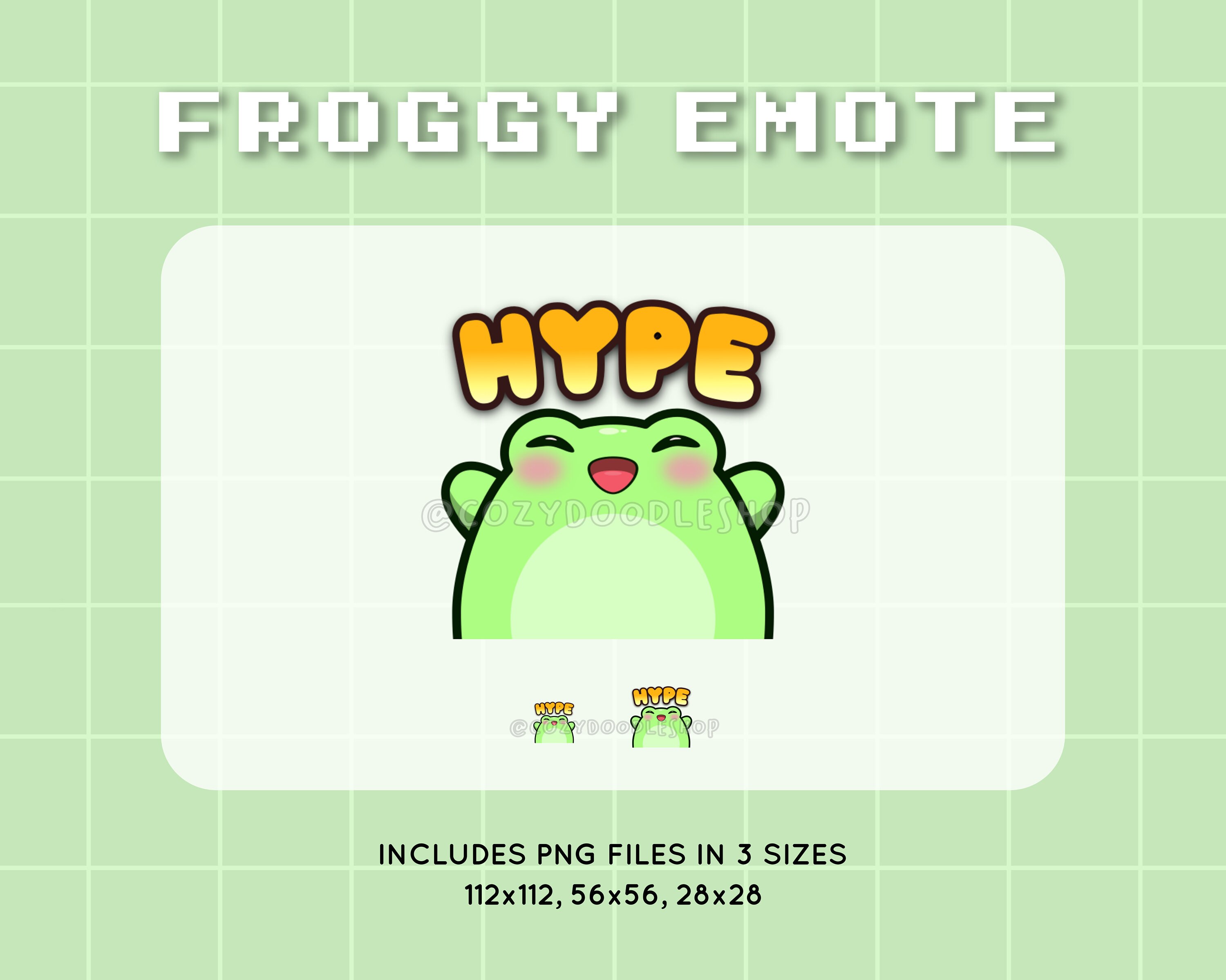 Froggy Emote Froggy Hype Twitch Discord - Etsy
