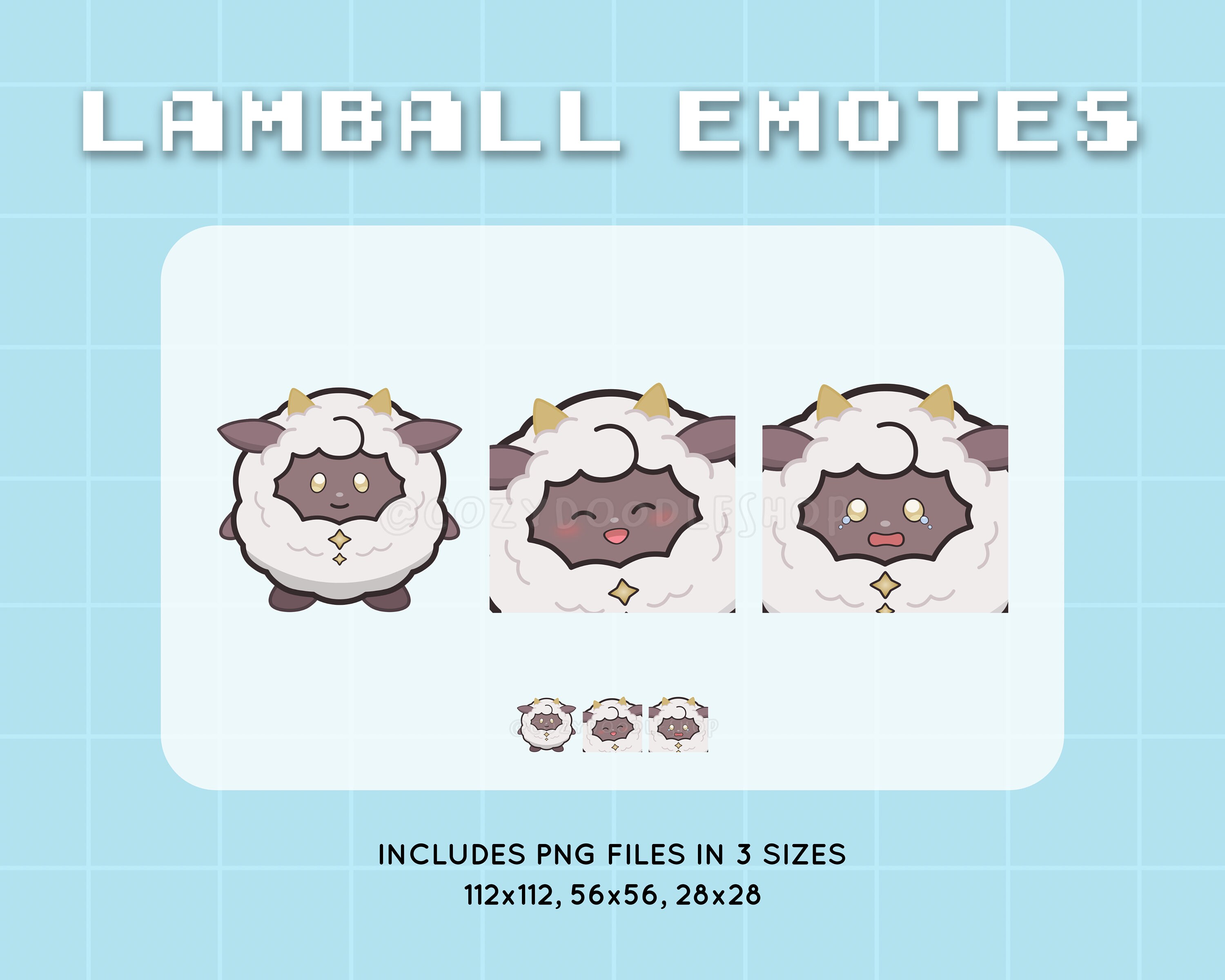 Lamball Palworld Emote Starter Pack | Lamball Happy Hype Cry Sad ...