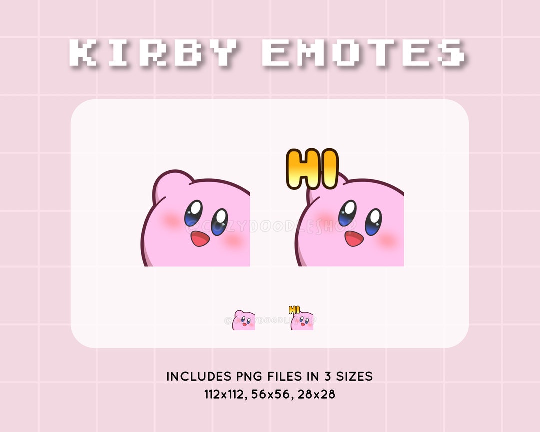 Kirby Emote | Kirby Wave Hi | Twitch Discord - Etsy