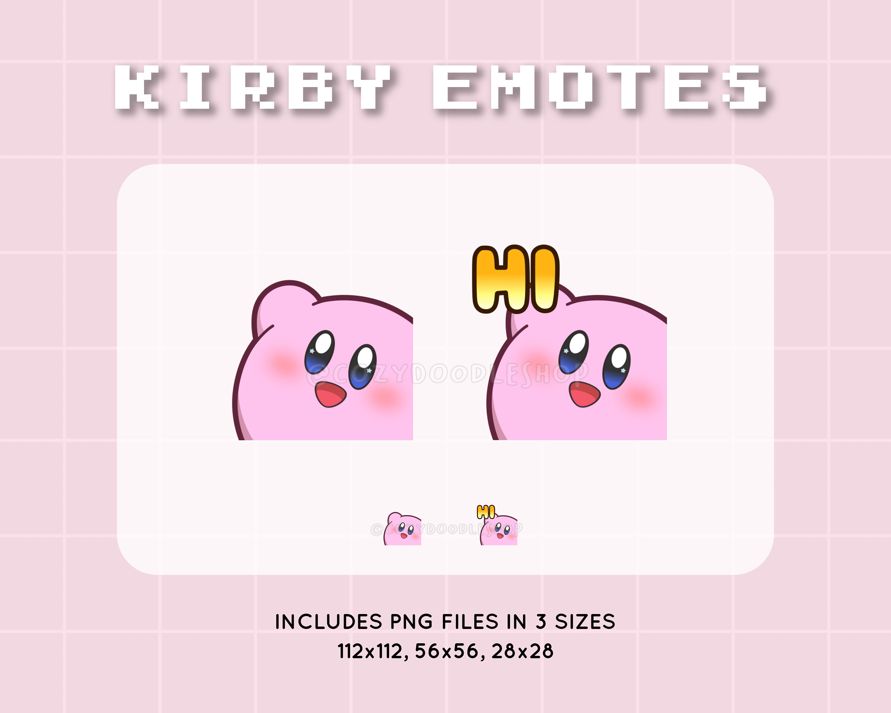 Kirby Emote | Kirby Wave Hi | Twitch Discord - Etsy