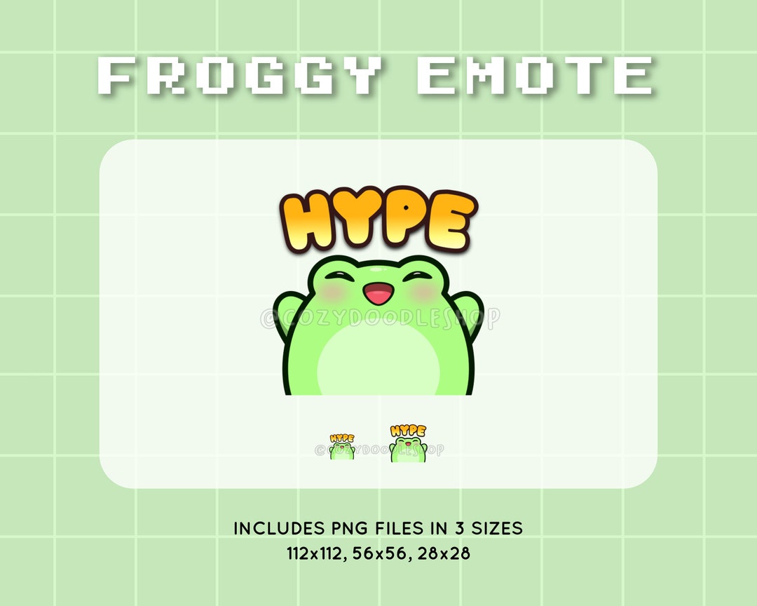 Froggy Emote | Froggy Hype | Twitch Discord - Etsy