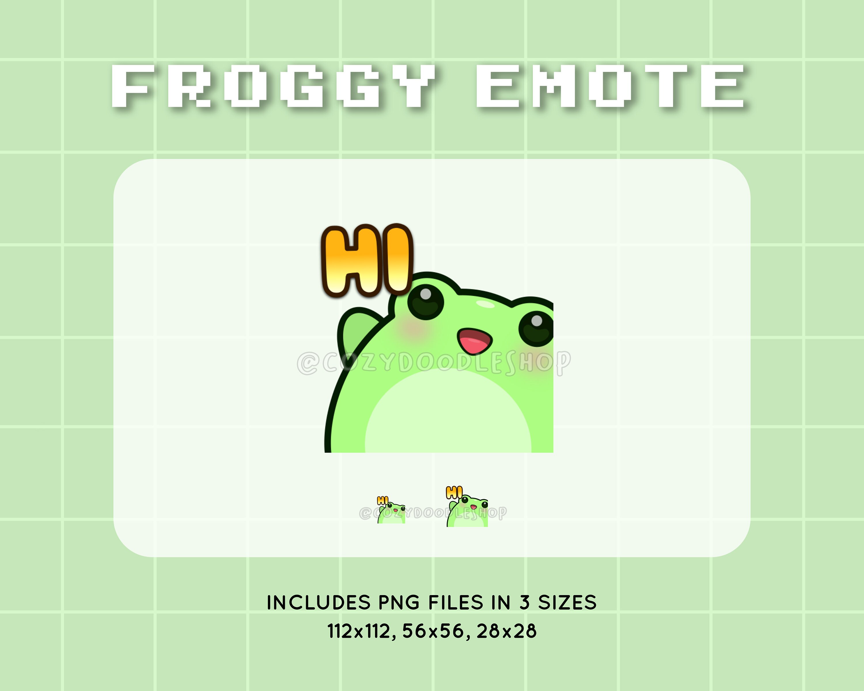 Froggy Emote | Froggy Hi| Twitch Discord - Etsy