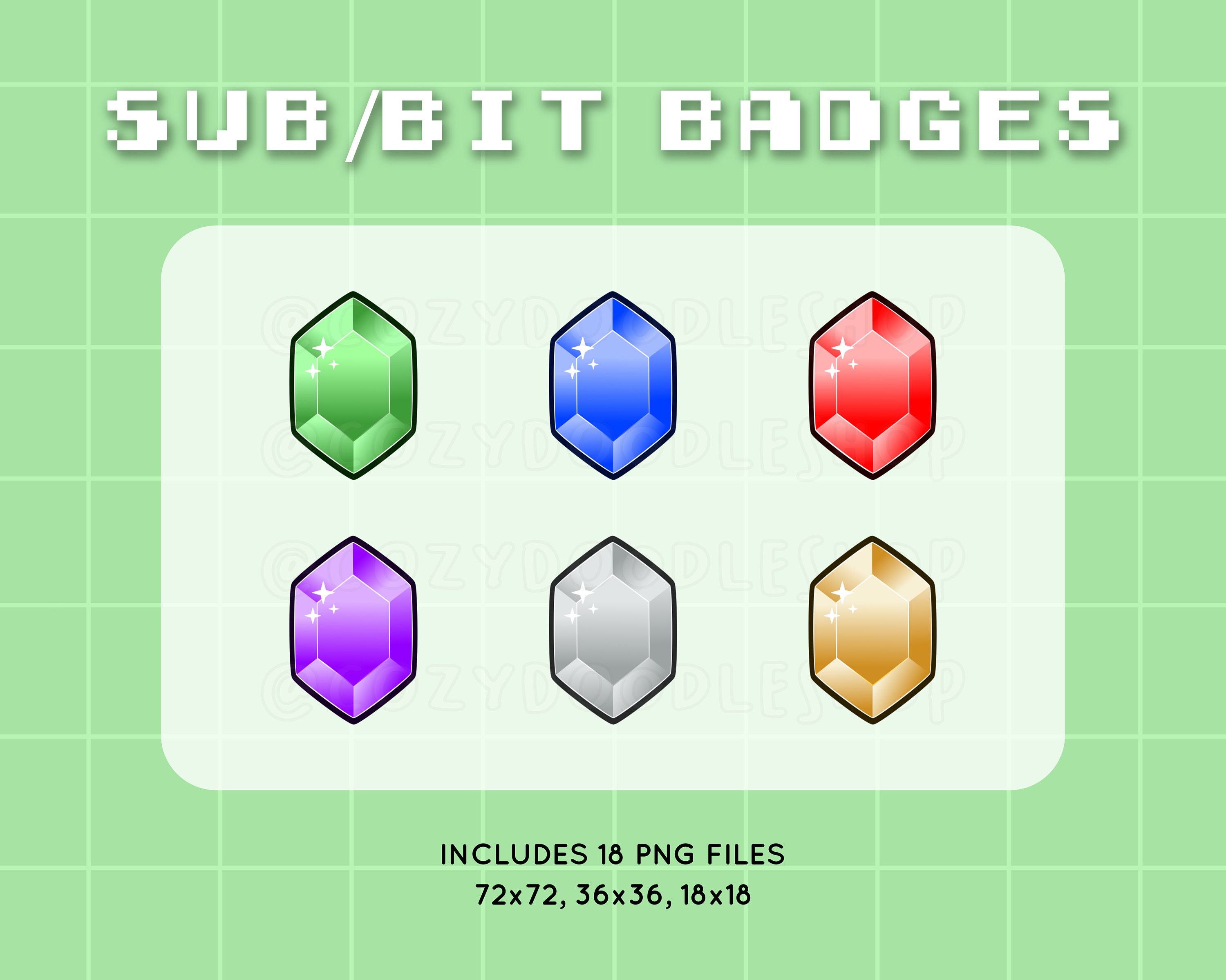 Zelda Rupee Gem Sub Bit Badges | BOTW TOTK | Twitch Discord - Etsy