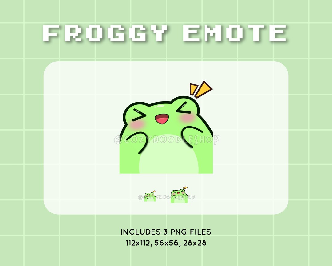 Froggy Emote Froggy LOL Laugh Twitch Youtube Discord - Etsy