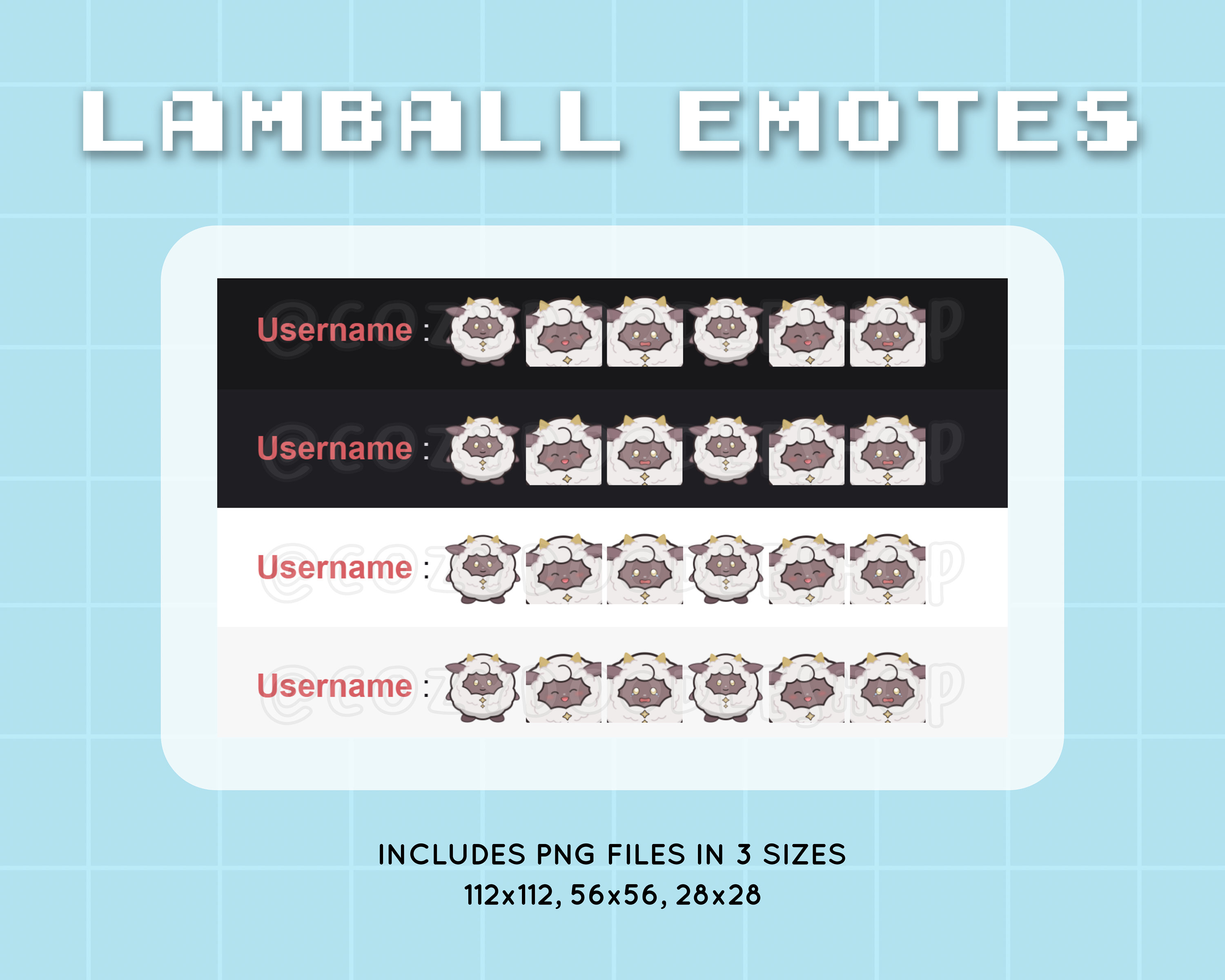 Lamball Palworld Emote Starter Pack | Lamball Happy Hype Cry Sad ...
