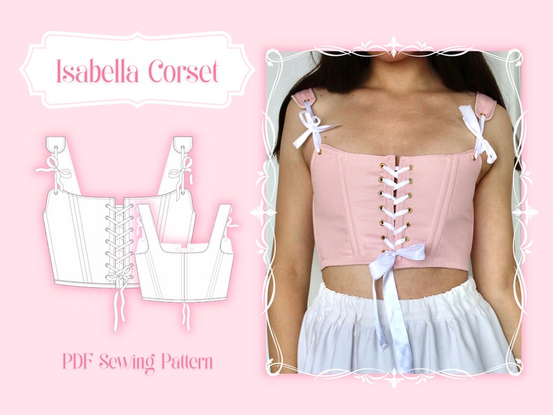 Corset Top Pattern Front Lace Corset Pattern Bridgerton - Etsy