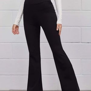 Flare Pants Sewing Pattern, High Waist Trousers Sewing Pattern, Flared ...