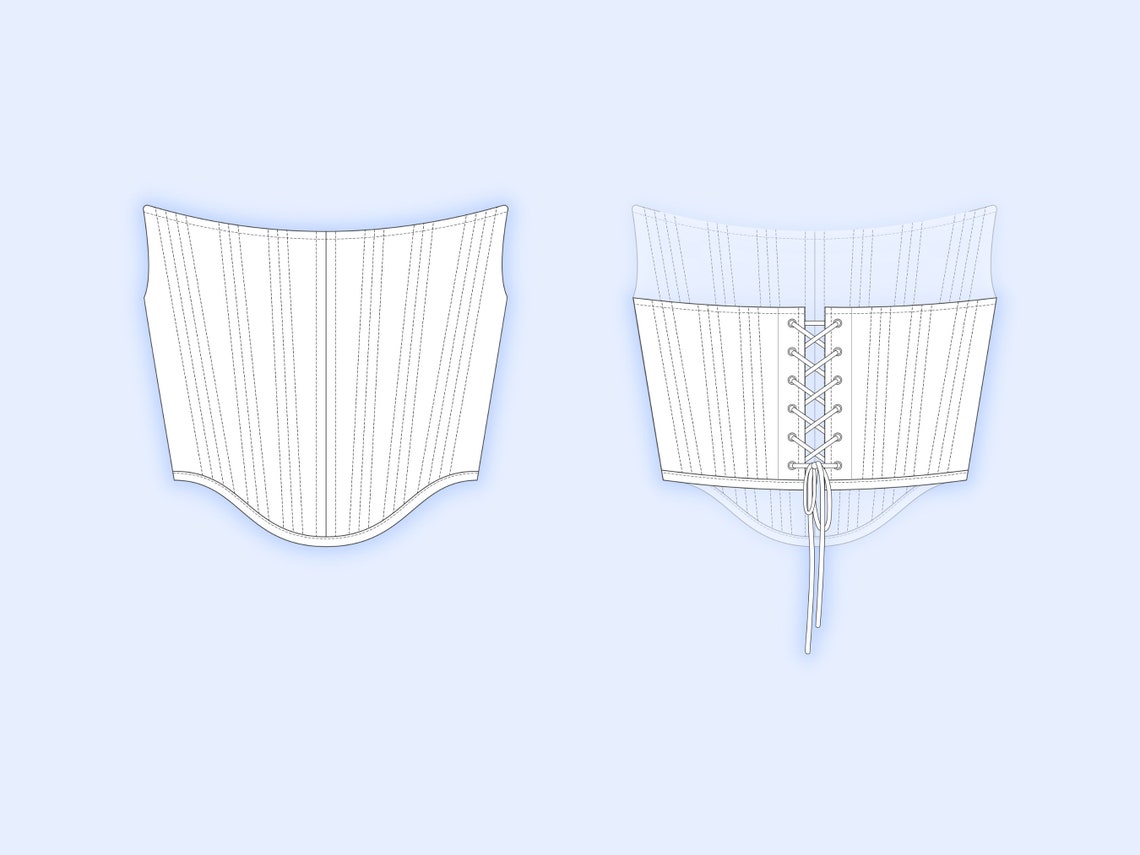 Strapless Corset Sewing Pattern Women Top Sewing Pattern Pdf - Etsy