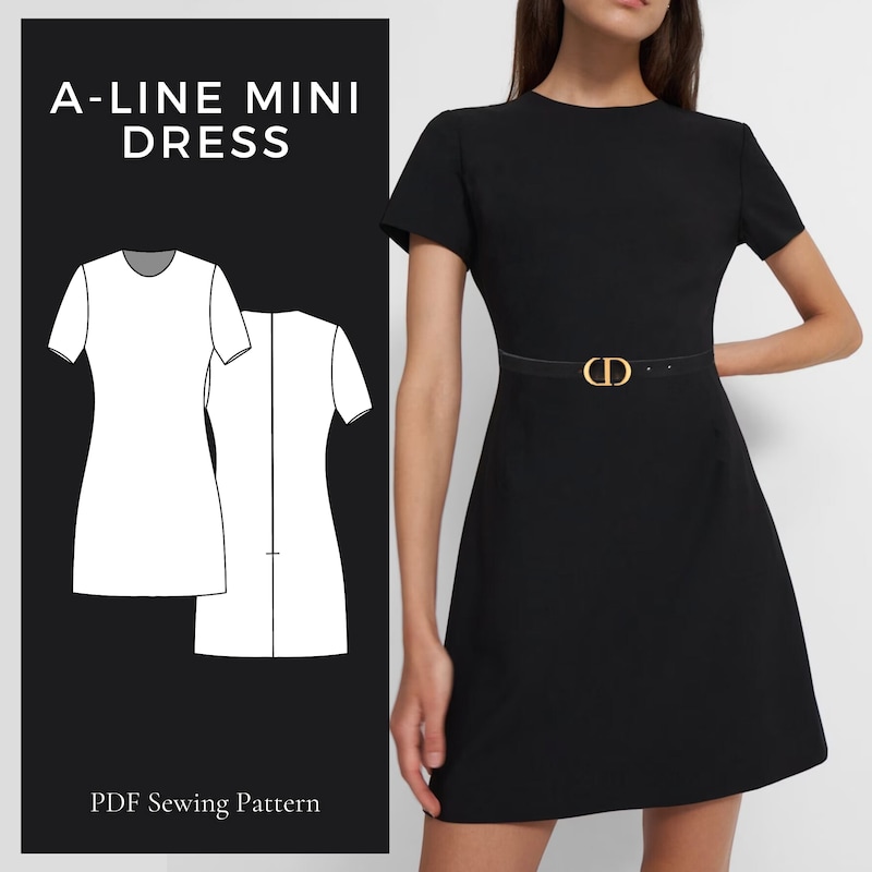 Short Dress Pattern - Etsy