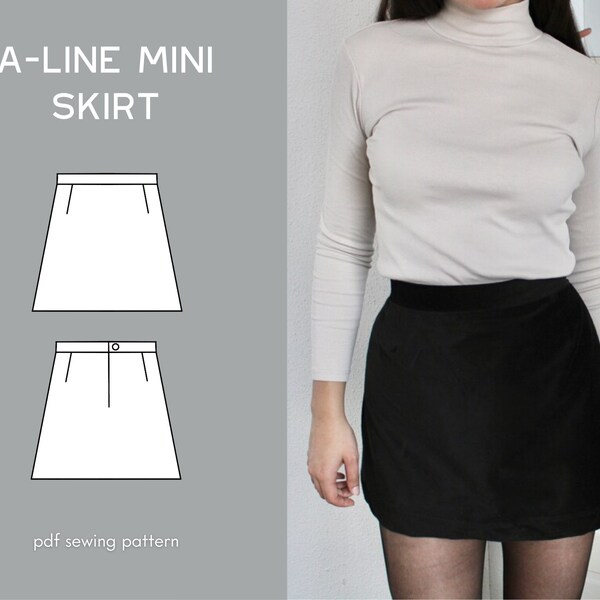 Stretch Mini Skirt Pattern - Etsy