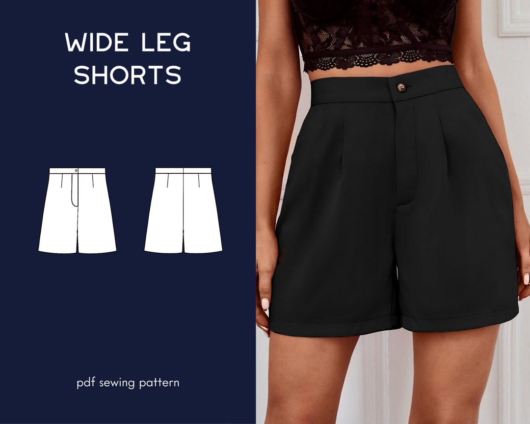 Shorts Sewing Pattern Wide Leg Pants Pattern Womens Wide Leg - Etsy
