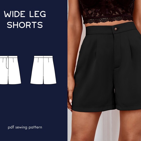 Wide Leg Shorts - Etsy