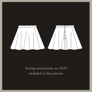 Mini Skirt Sewing Pattern, Mini Skirt Pattern, Circle Skirt Pattern ...