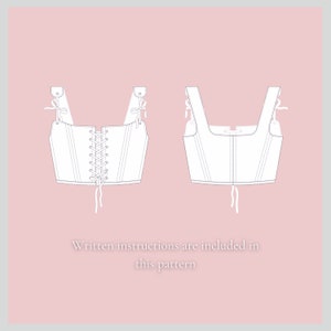 Corset Top Pattern, Front Lace Corset Pattern, Bridgerton Inspired ...