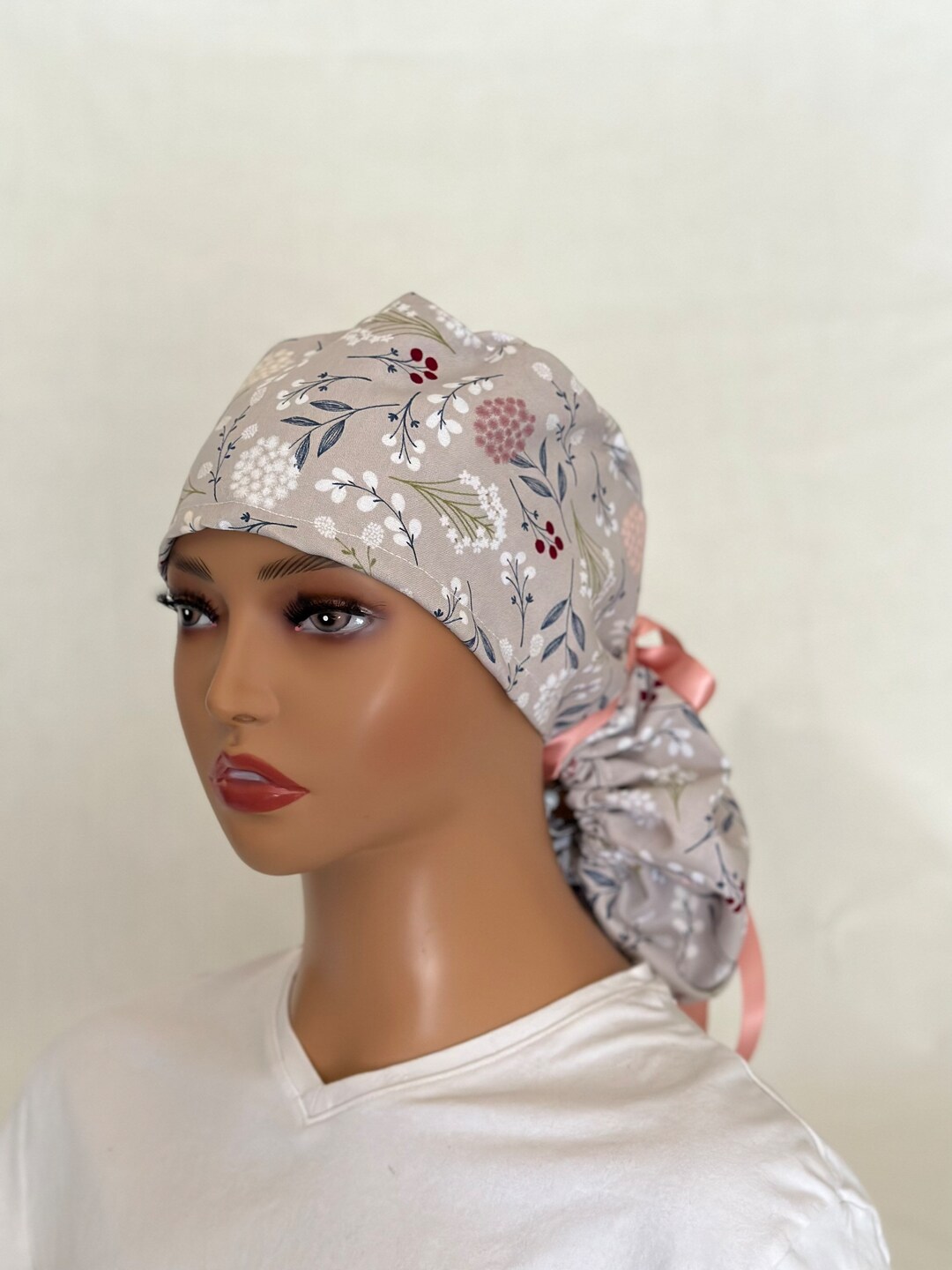 Fall Scrub Cap for Women, Euro Style Nurse Hat, Ponytail Scrub Hat ...
