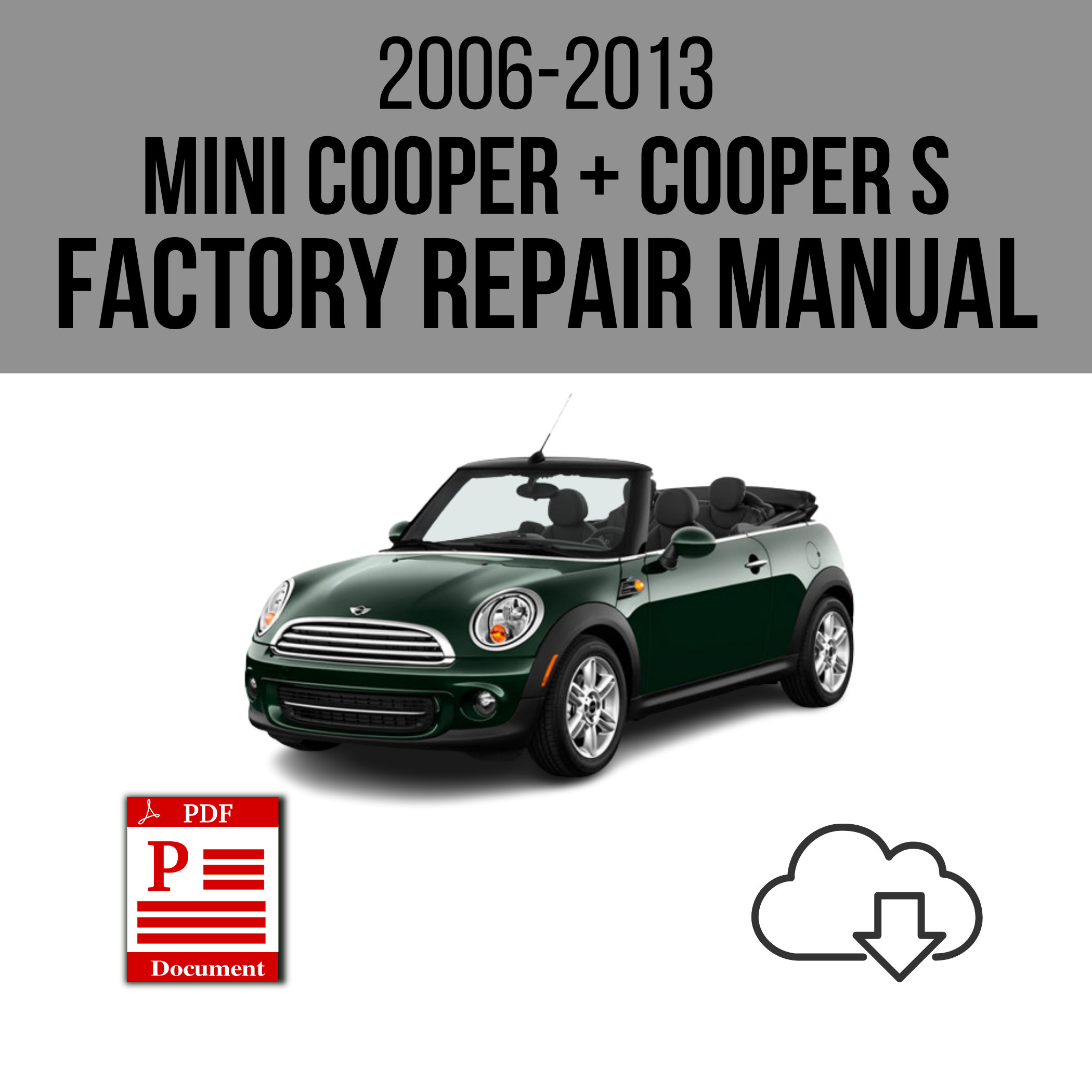 Mini Cooper + Cooper S 2006-2013 Workshop Service Repair Manual ...