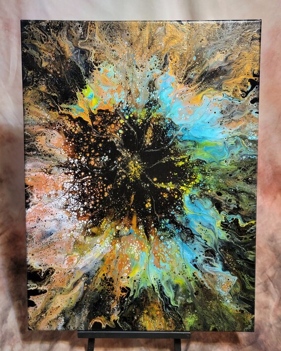 Dancing In the Shadows Large 1 1/2' x 2' Abstract Acrylic Painting ...