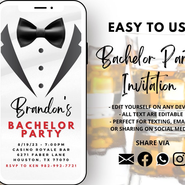 Men Bachelor Party Invitation - Etsy
