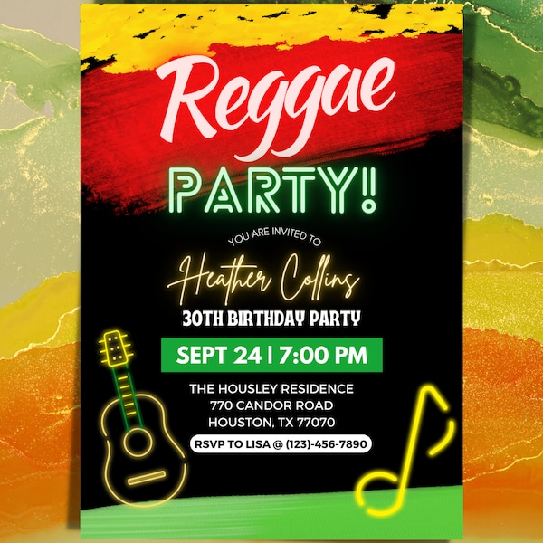 Reggae Party - Etsy