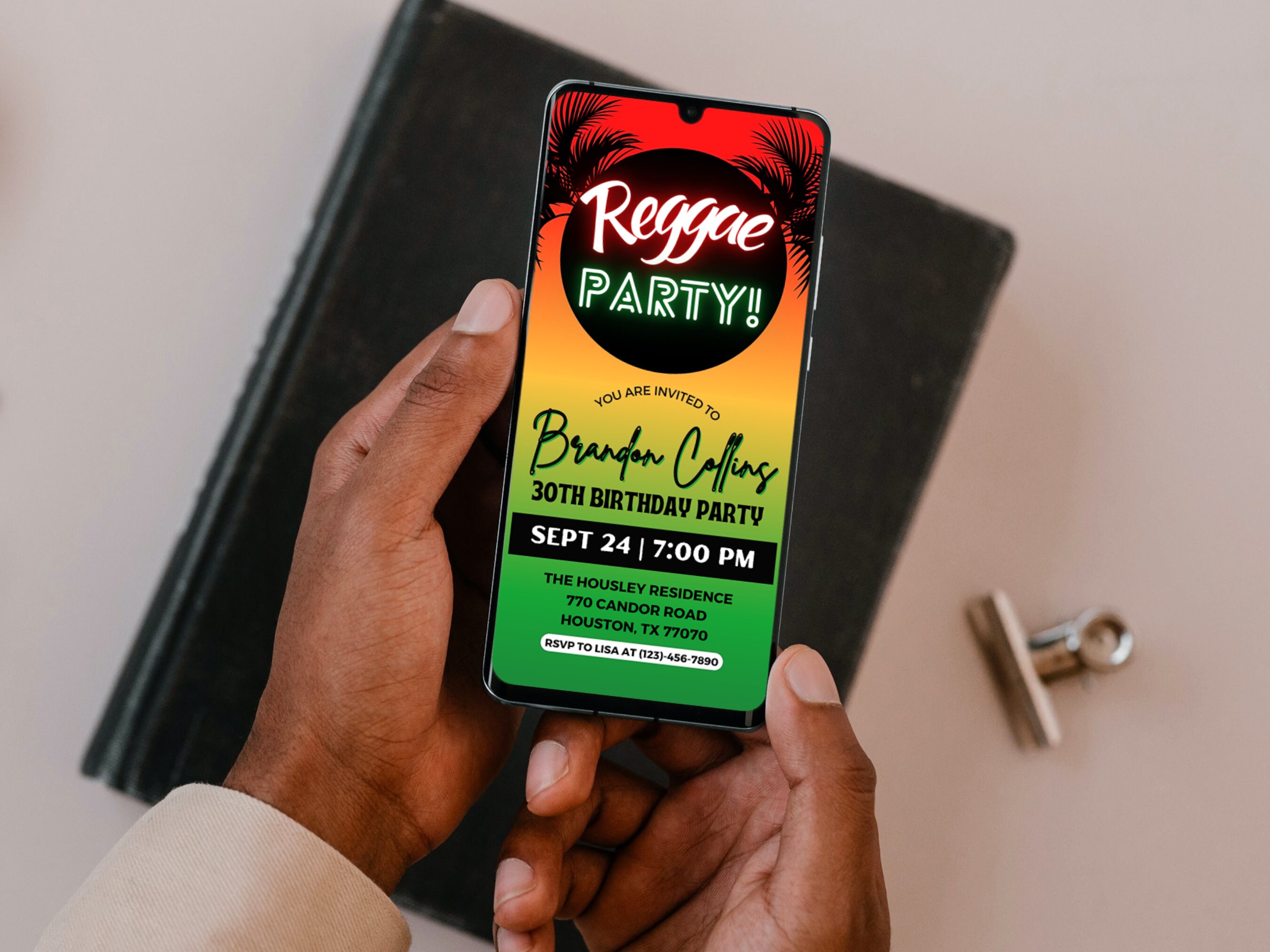 Reggae Birthday Invitation Reggae Party Invite Jamaica - Etsy Australia