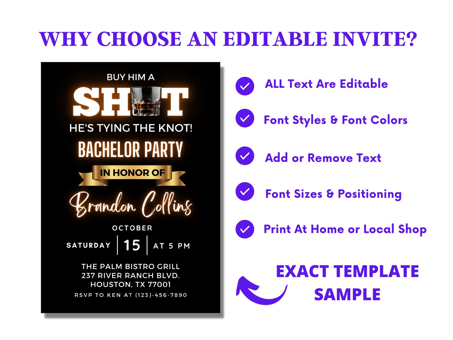 Bachelor Party Invite Bachelor Weekend Bachelor Party Invitation Mens ...