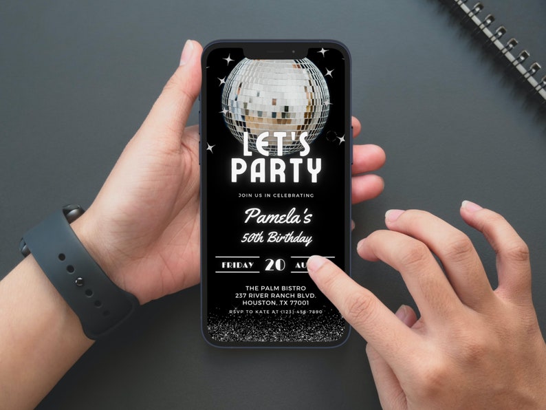Disco Birthday Electronic Birthday 70s Birthday Invitation - Etsy