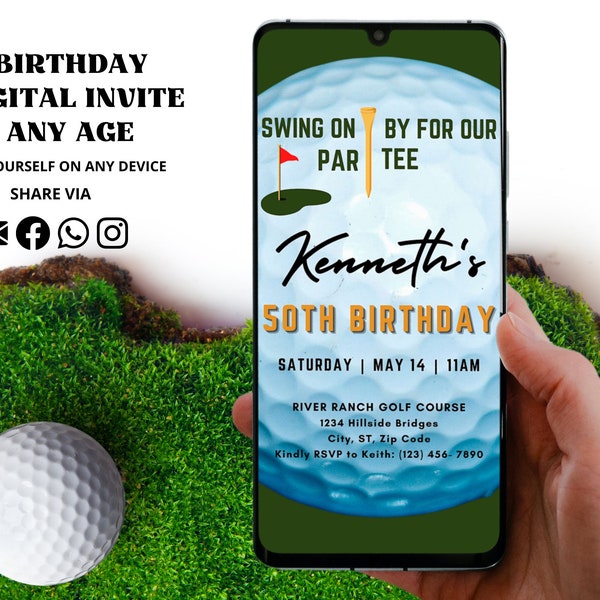 Topgolf Party Invitation - Etsy