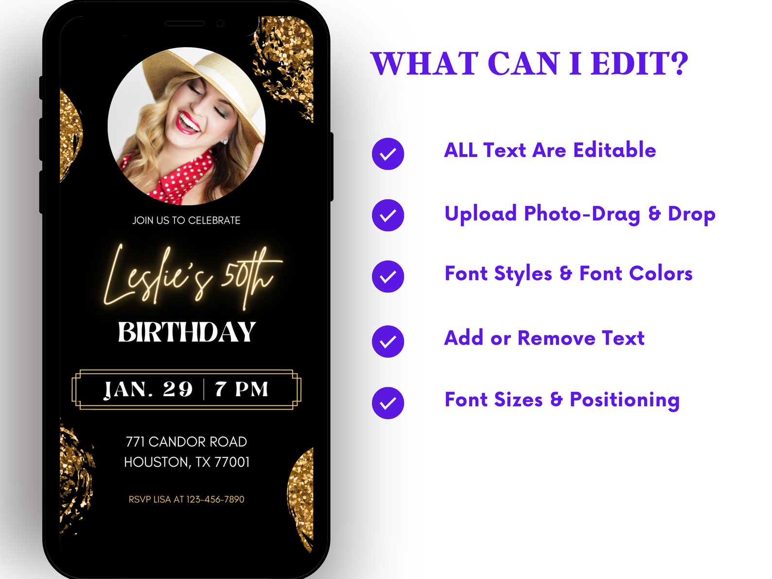 Electronic Birthday Party Invitation Digital Text Invitation - Etsy