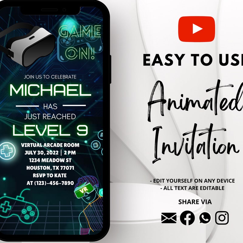 Virtual Party Invitation - Etsy