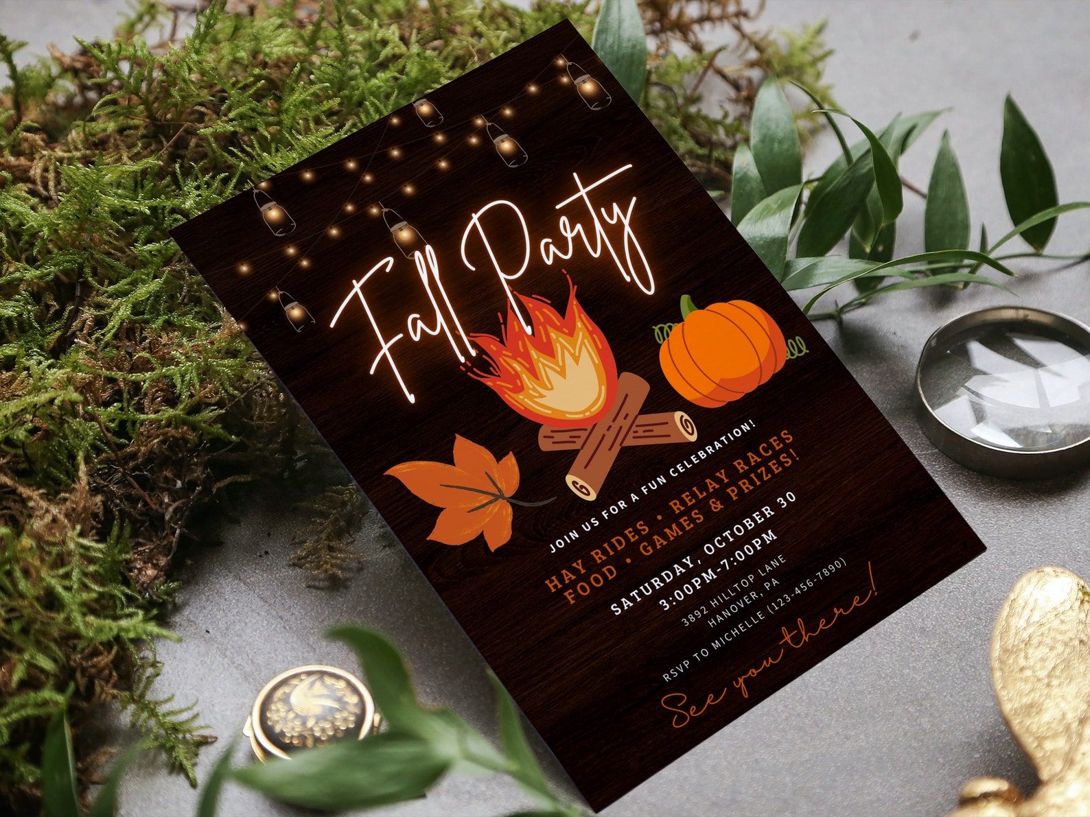 Fall Harvest Party Fall Event Flyer Fall Block Party Flyer - Etsy