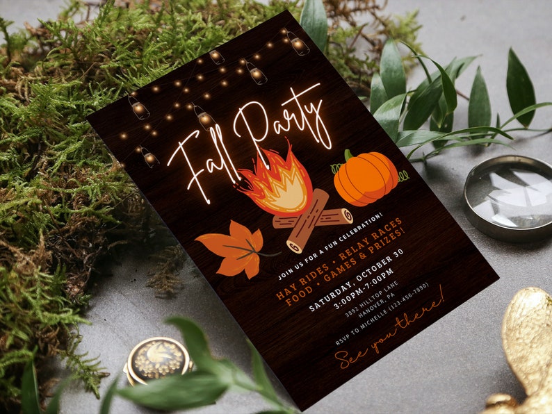 Fall Harvest Party Fall Event Flyer Fall Block Party Flyer - Etsy