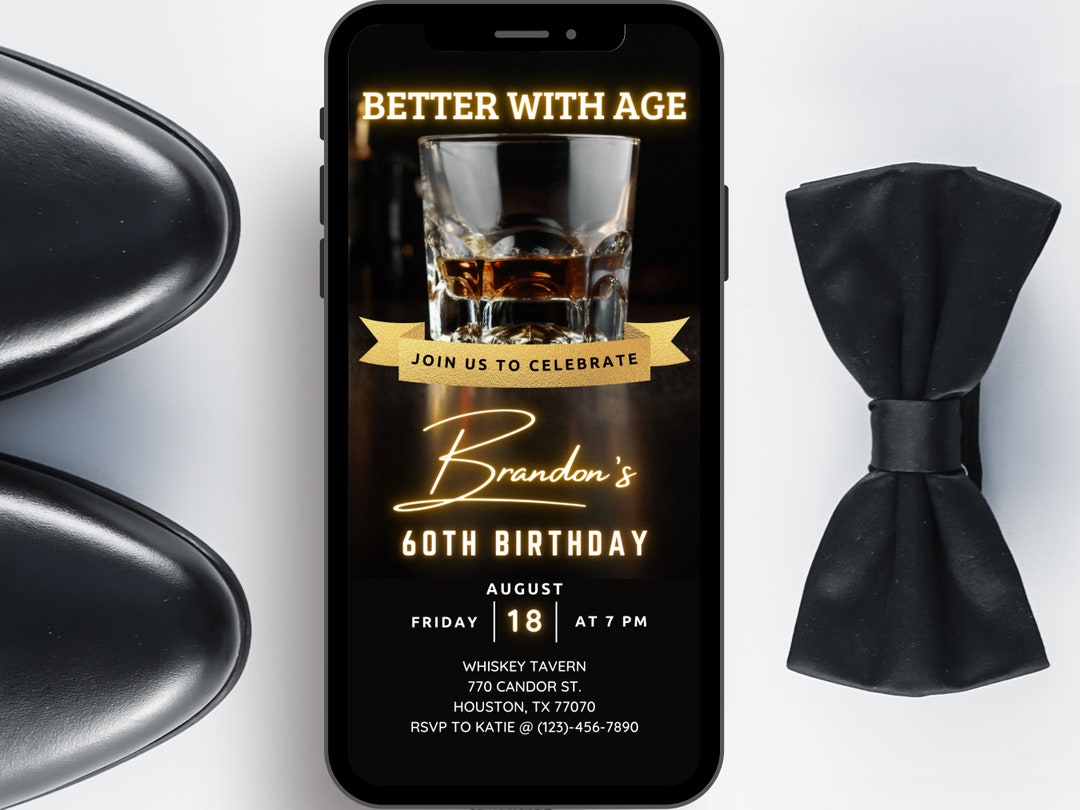Mens Birthday Evite | Mens Birthday Invite | Male Birthday Invite ...