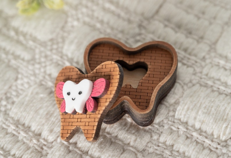 Laser Cut Tooth Fairy Box: Painted Wood Keepsake - Etsy