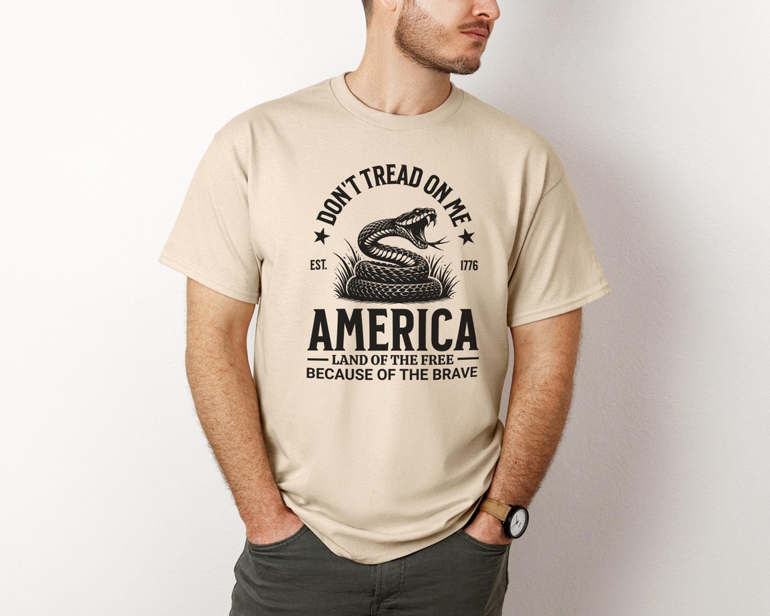 Father's Day Gift Don't Tread on Me T-shirt Men's Shirt Patriotic Dont ...