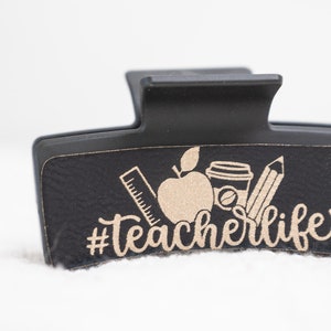 Teacher Life Hair Claw Clip - Etsy