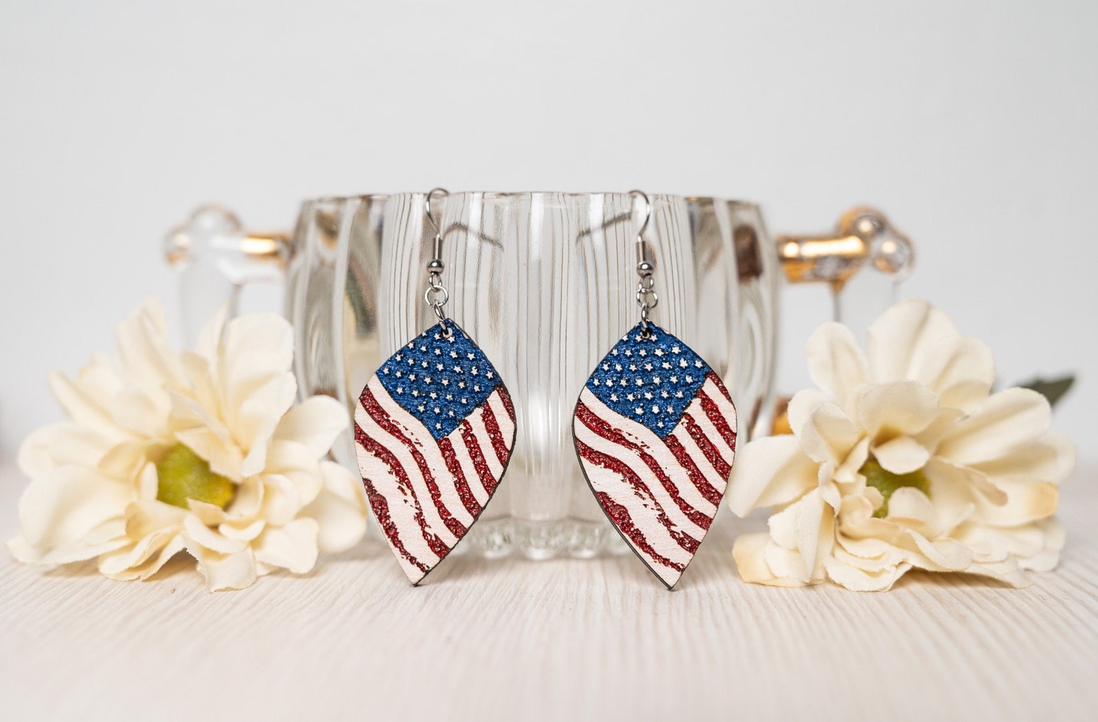 American Flag Earrings 4th of July Earrings Independence Day Earrings ...
