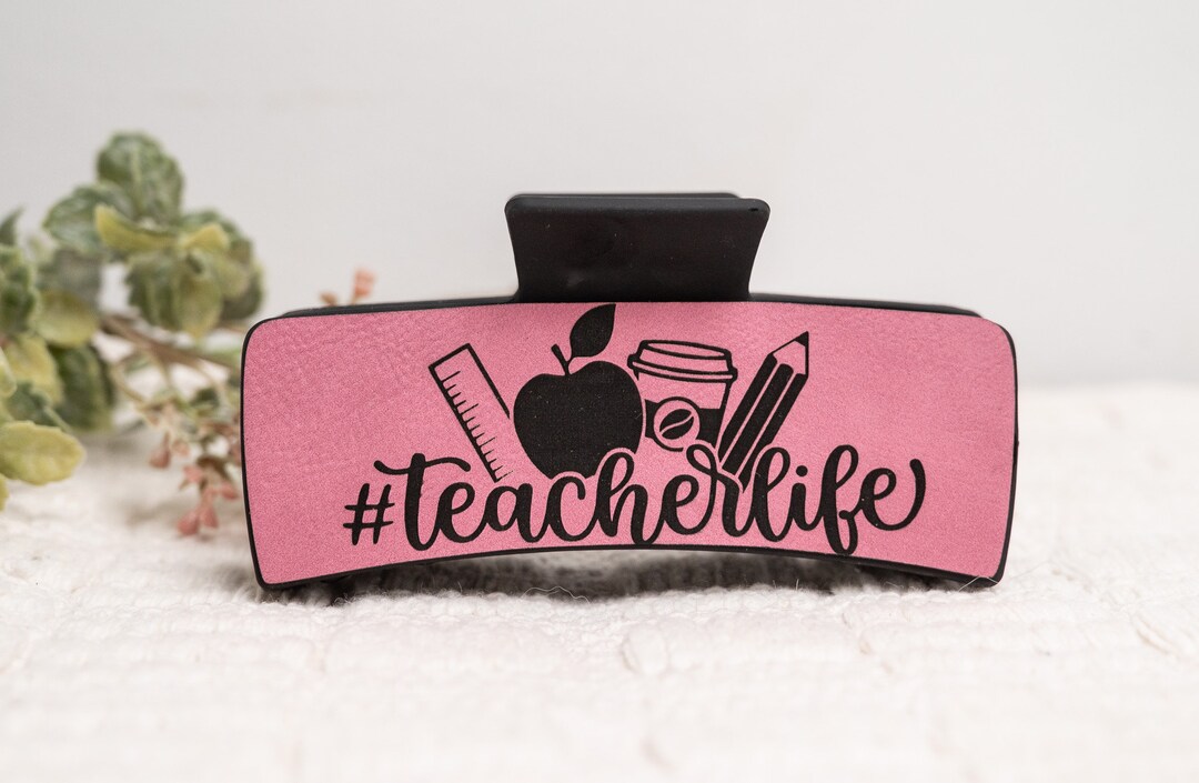 Teacher Life Hair Claw Clip - Etsy