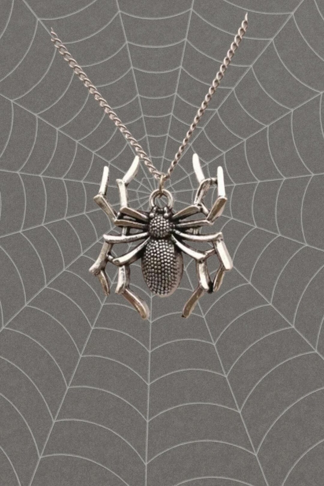Spider Pendant Necklace – Gothic Halloween Jewelry for Men & Women ...