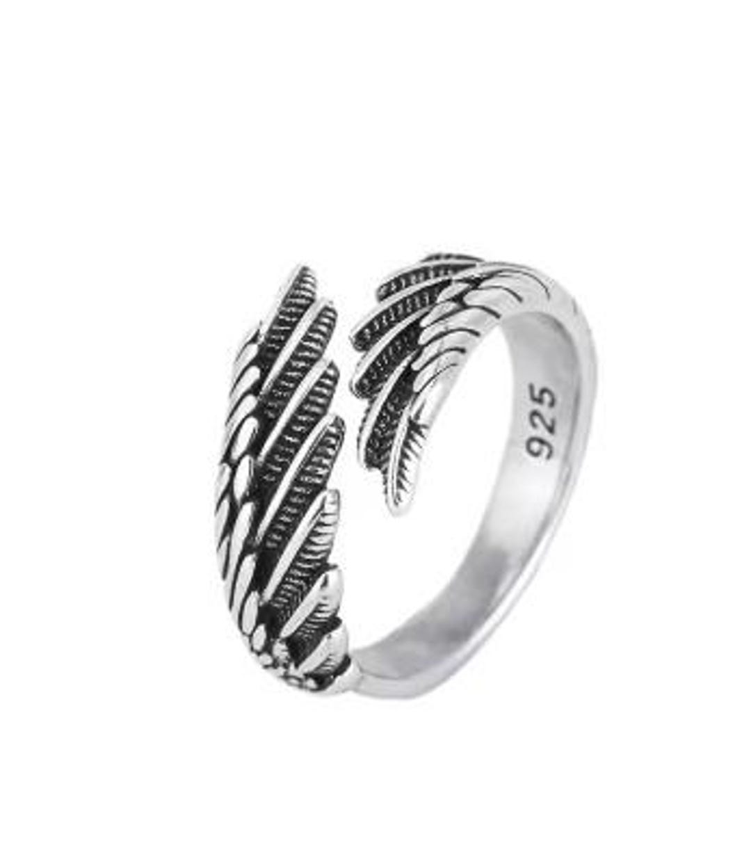 Adjustable Angel Wing Ring | Sterling Silver Wings Ring | Guardian ...
