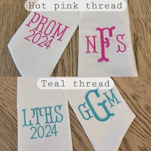 School Bouquet Sash, Prom, 4 Inch Wide, Homecoming, Graduation, Floral ...