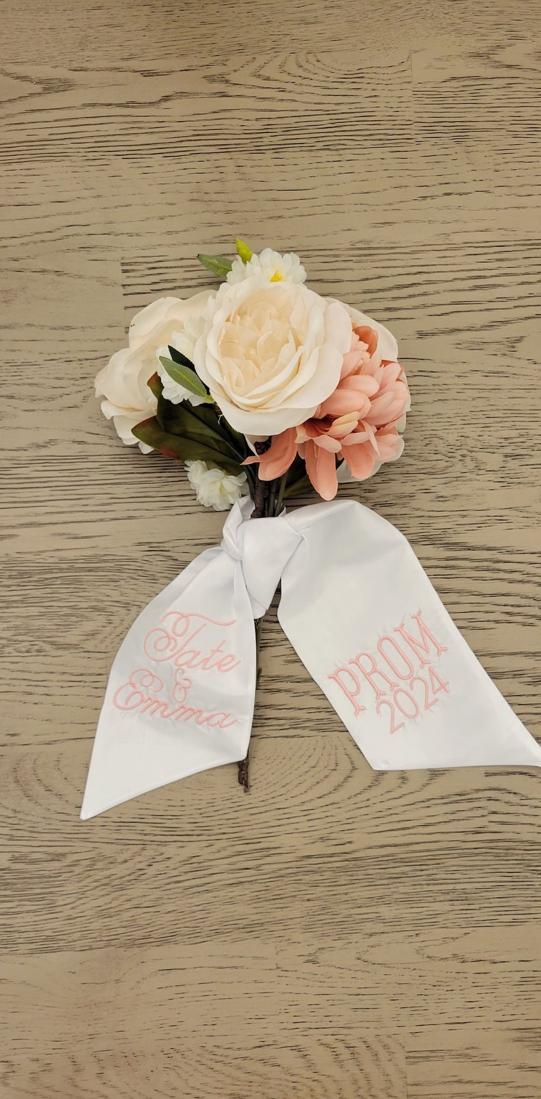 Couples Bouquet Sash, Prom, 4 Inch Wide, Homecoming, Wedding, Floral ...