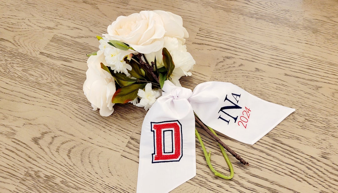 Varsity Letter Bouquet Sash, Graduation, 4 Inch Wide, Homecoming ...