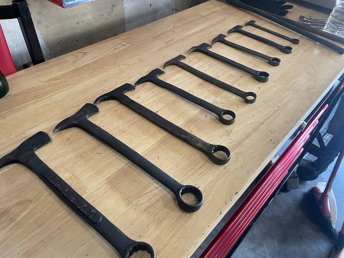 Hand Forged Wrench Tomahawk - Etsy