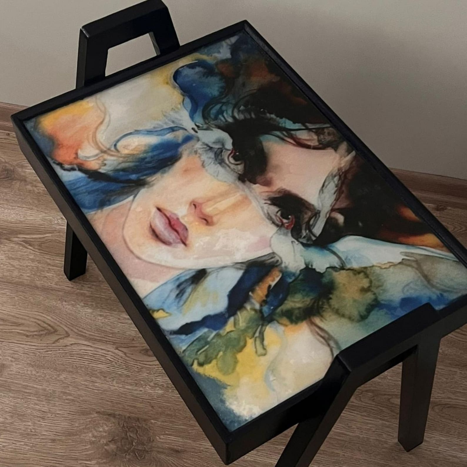 Acrylic Modern Rectangle Side Table, Handcrafted Epoxy Resin Coffee ...